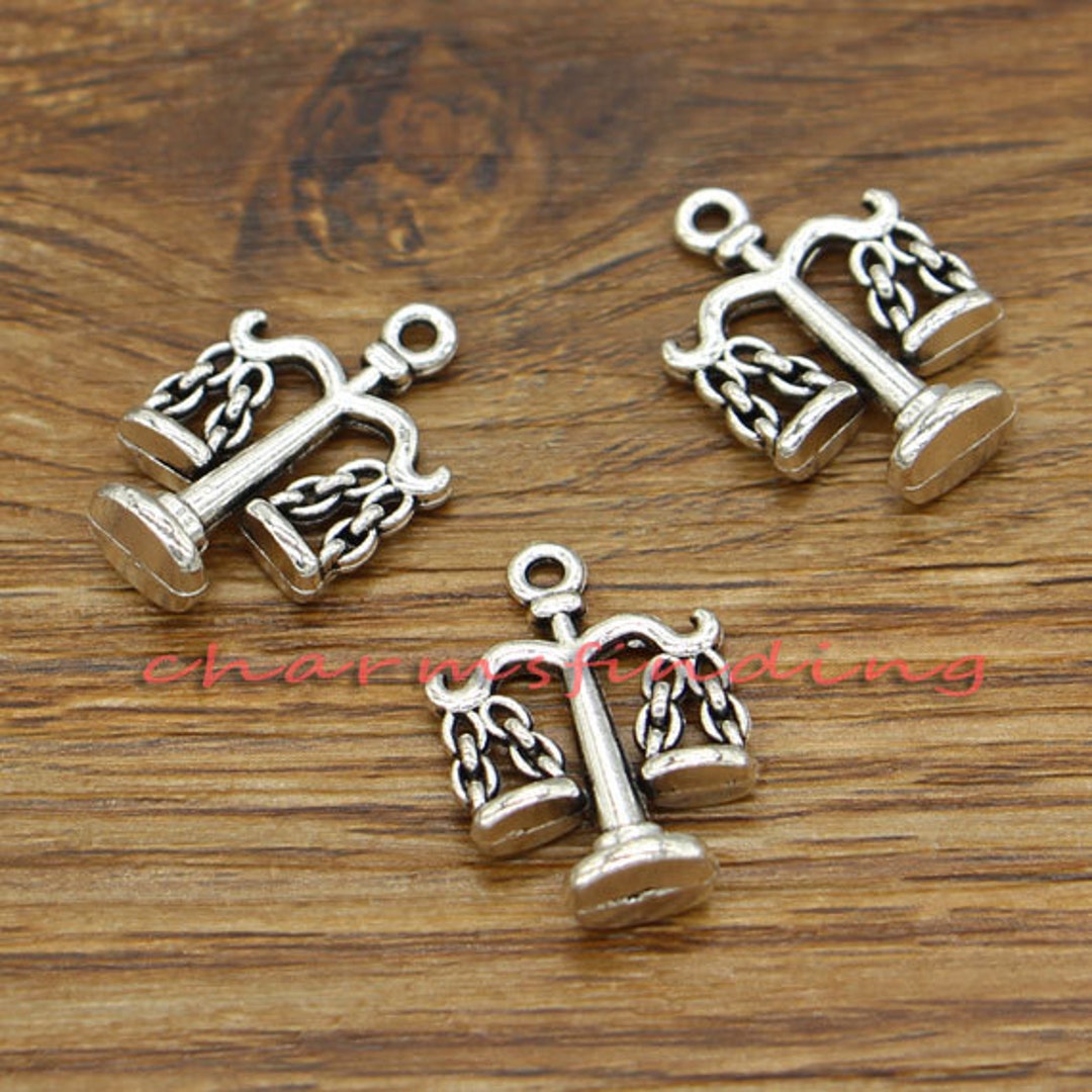 20pcs Scales Charms 3D Terrific Detail Antique Silver Tone 20x15mm ...