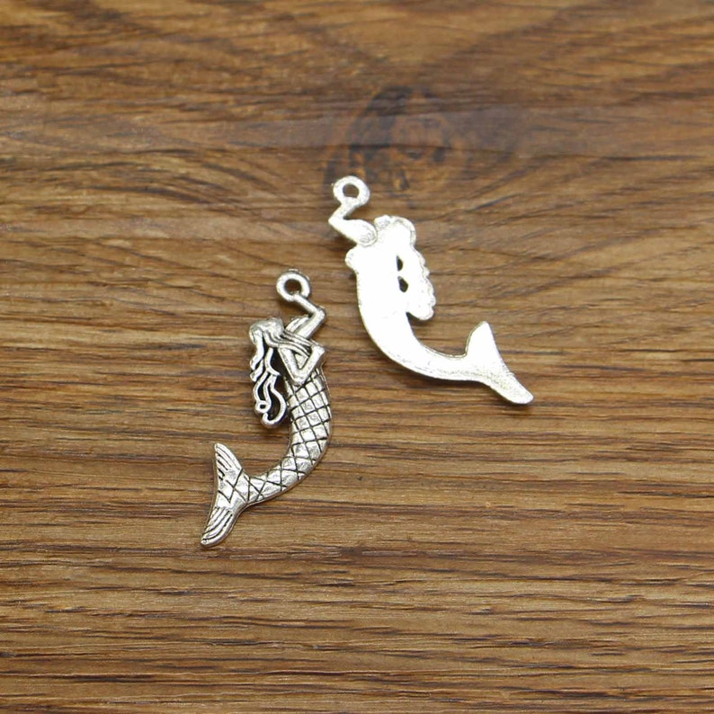 20pcs Mermaid Charms Ocean Sea Charms Antique Silver Tone - Etsy