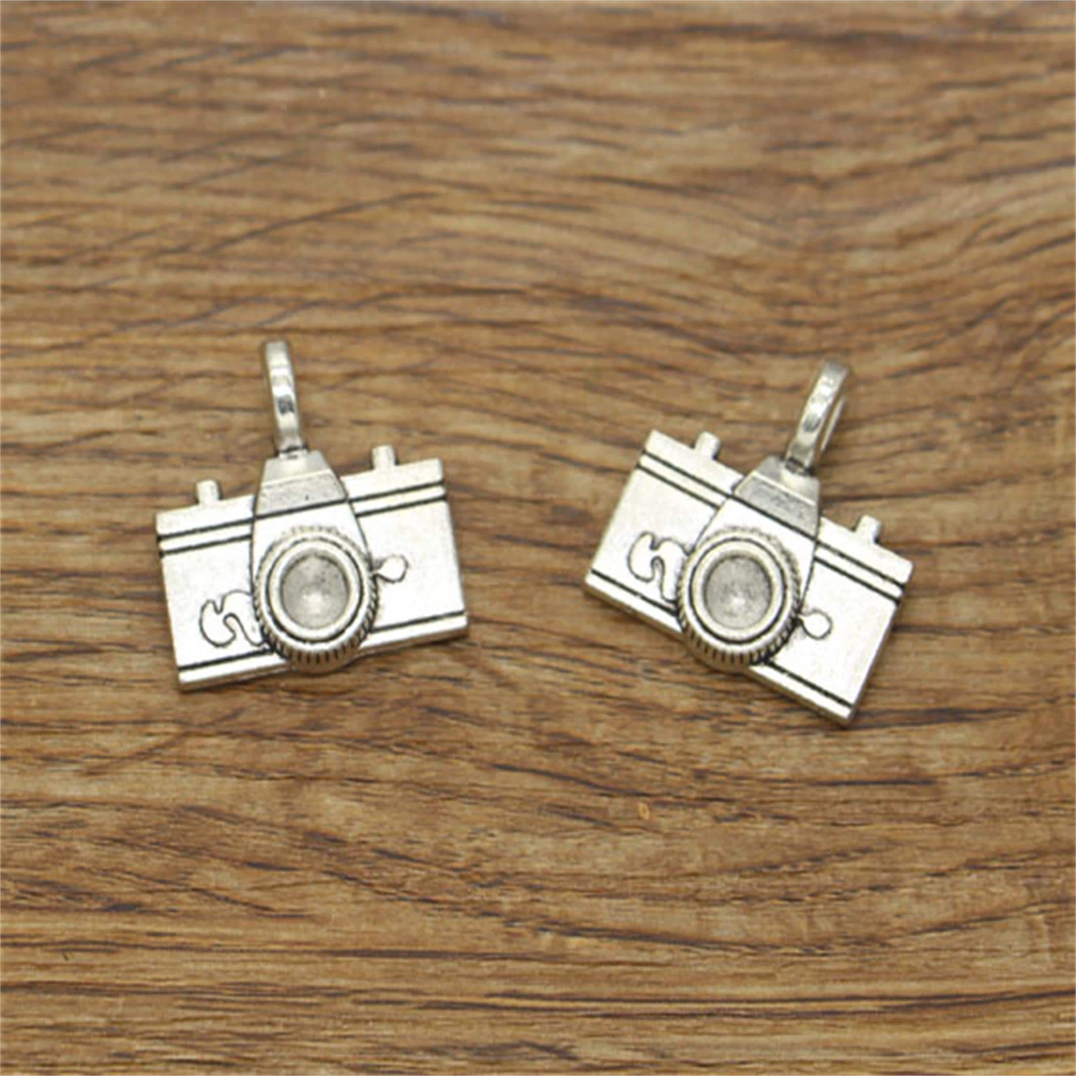 12pcs Camera Charms Photographer Charm Antique Silver Tone 22x21mm ...