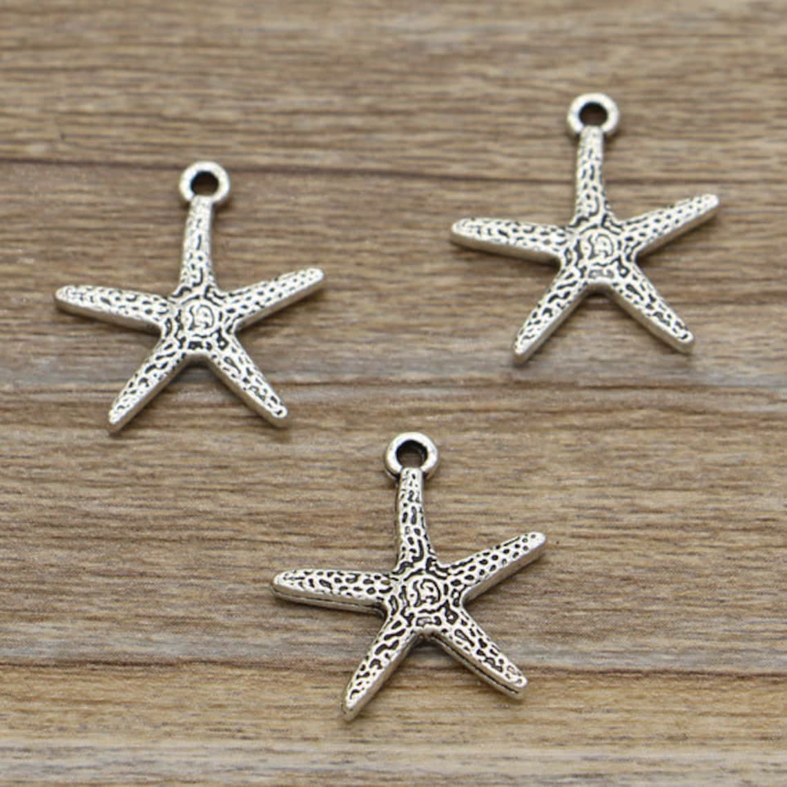 20pcs Starfish Charms Beach Sea Charms Antique Silver Tone | Etsy