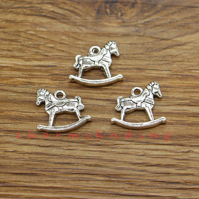 20pcs Rocking Horse Charms Antique Silver Tone 17x19mm Cf3602 - Etsy