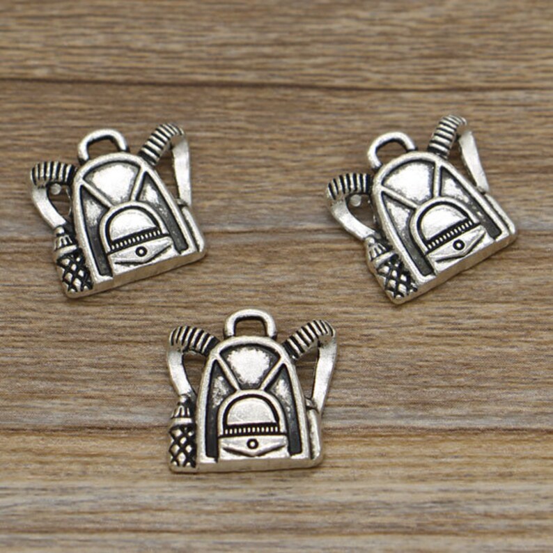 20pcs Backpacke Charms Knapsack Charms Antique Silver Tone - Etsy