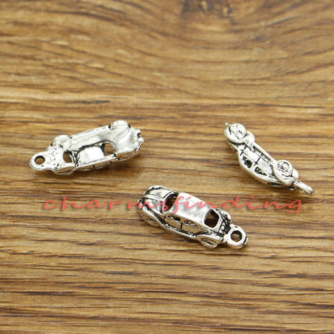 20pcs Car Charms Vehicle Charms Antique Silver Tone 7x22mm | Etsy