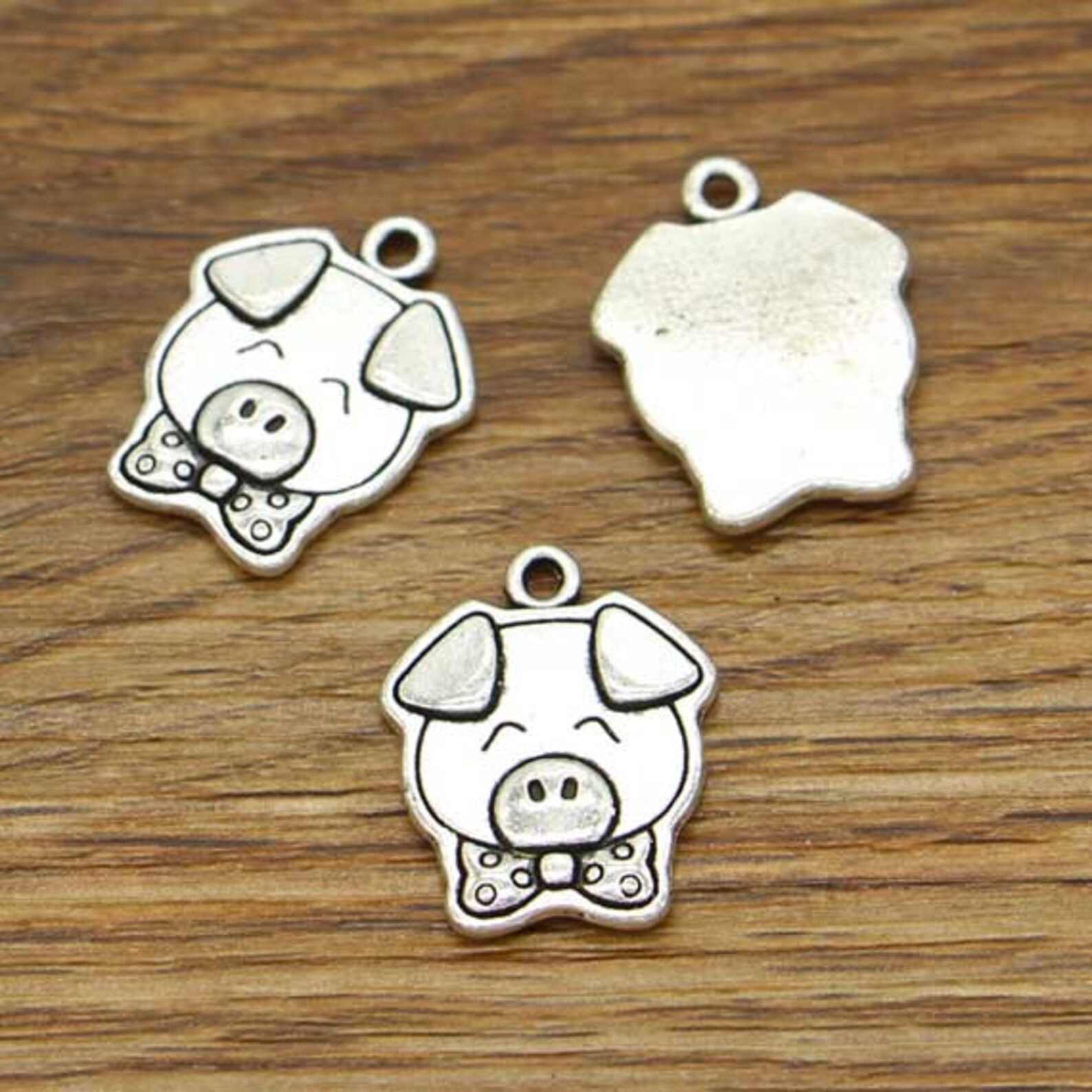 20pcs Pig Charms 3d Animal Charms Antique Silver Tone 16x20mm | Etsy
