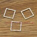 30pcs Open Square Connector Charms Geometric Charm Antique Silver Tone ...