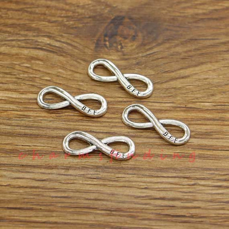 30pcs Best Friends Infinity 8 Charm Connectors Infinity BFF - Etsy