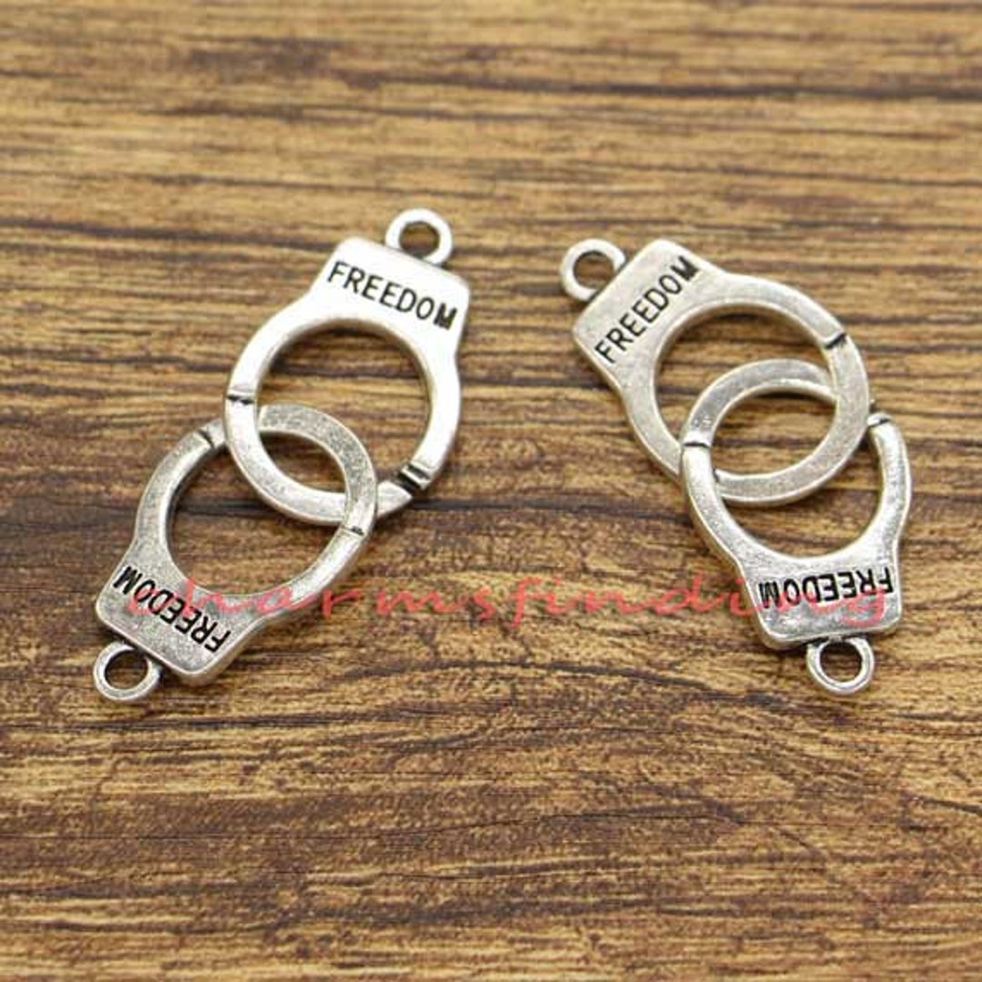 15pcs Handcuff Charms Freedom Charm Linked Together 3D Charms - Etsy