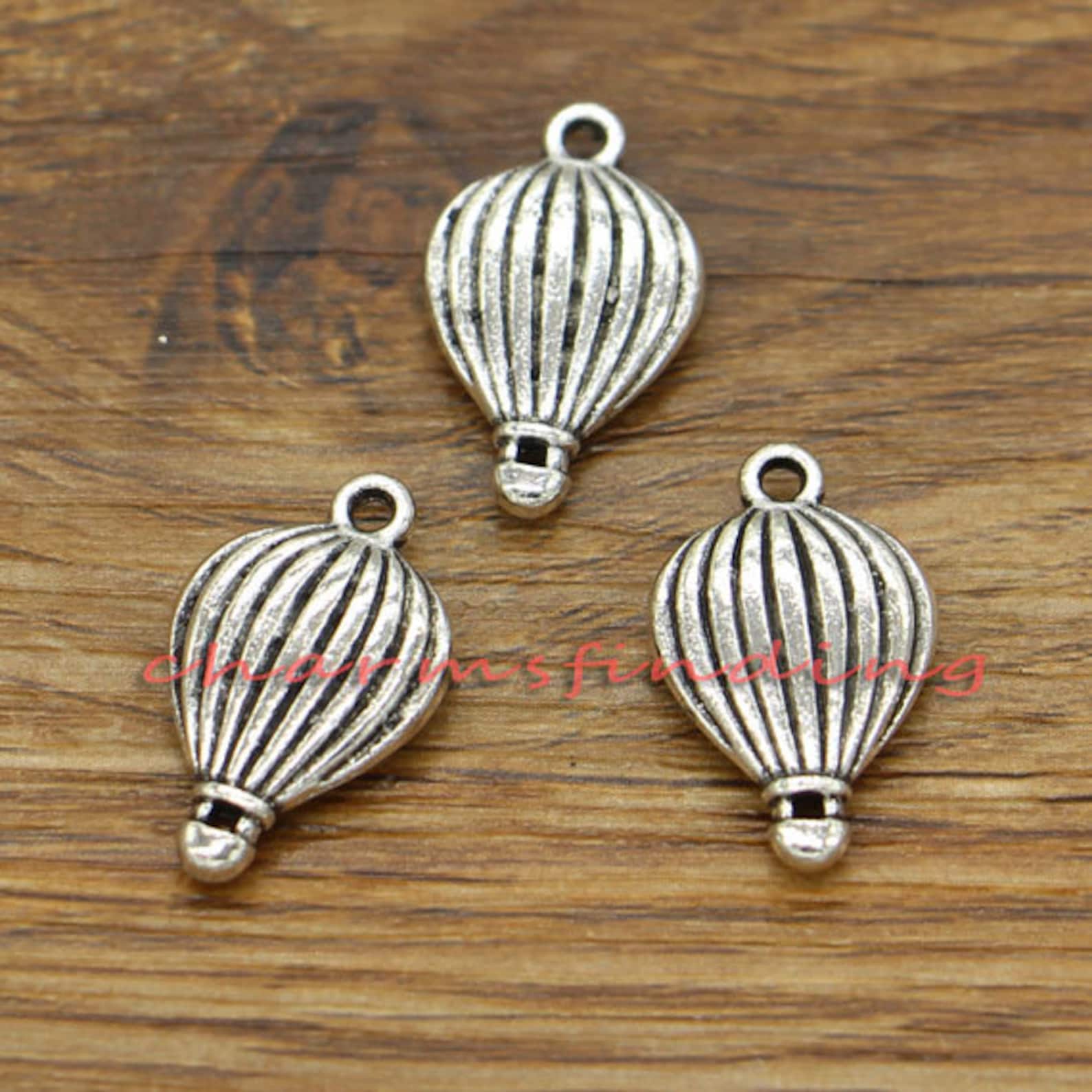 15pcs Hot Air Balloon Charms 2 Sided Charm Antique Silver Tone - Etsy