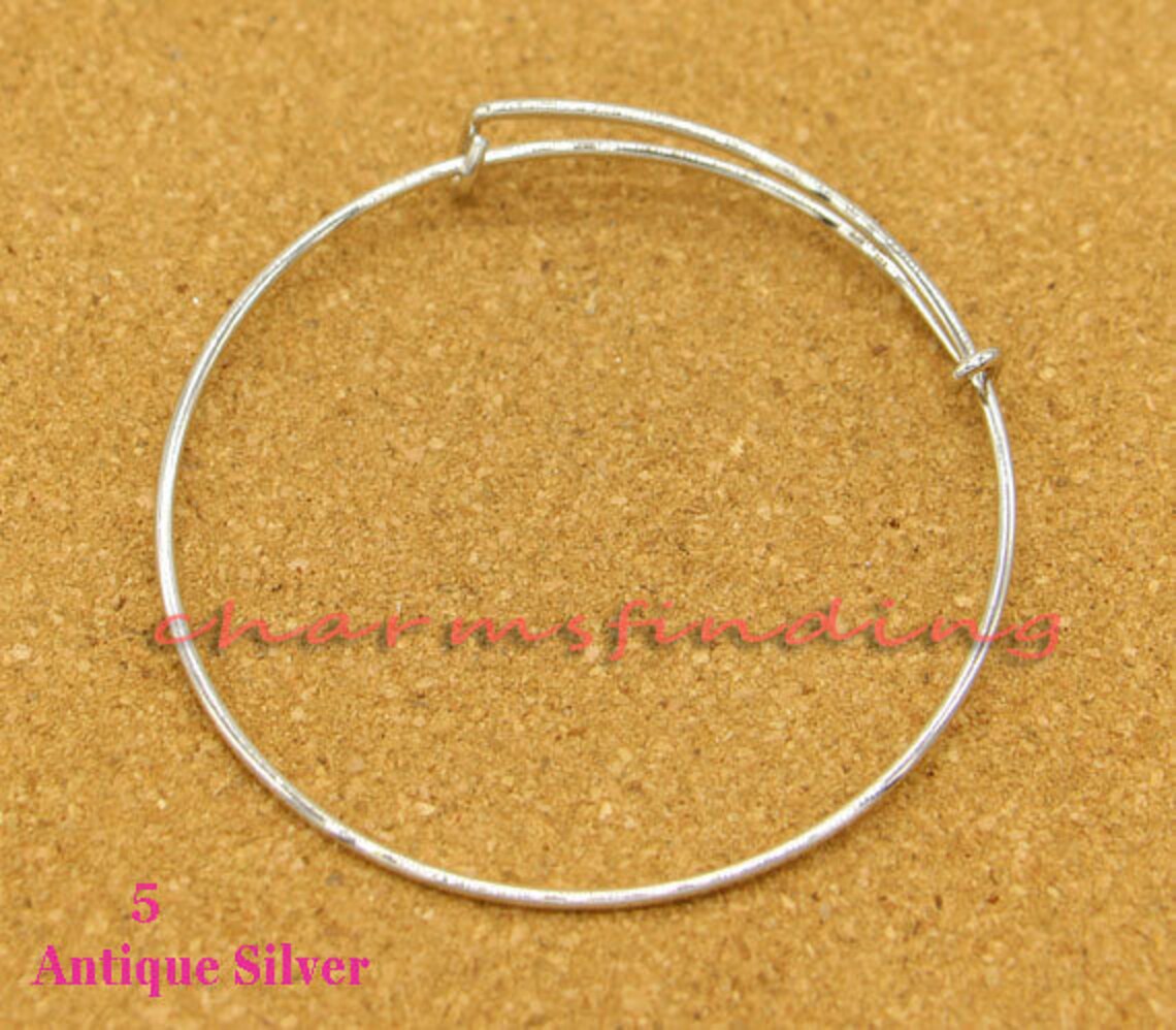 10pcs Adult Silver Gold Adjustable Bangle Bracelets Basic | Etsy