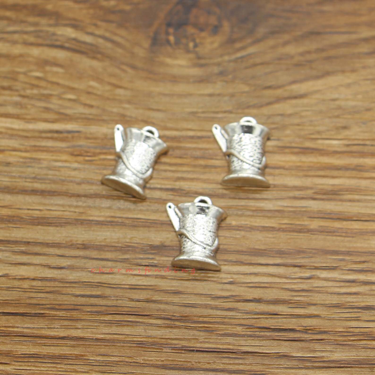 30pcs Sewing Charms Thread and Needle Charms Antique Silver Tone ...