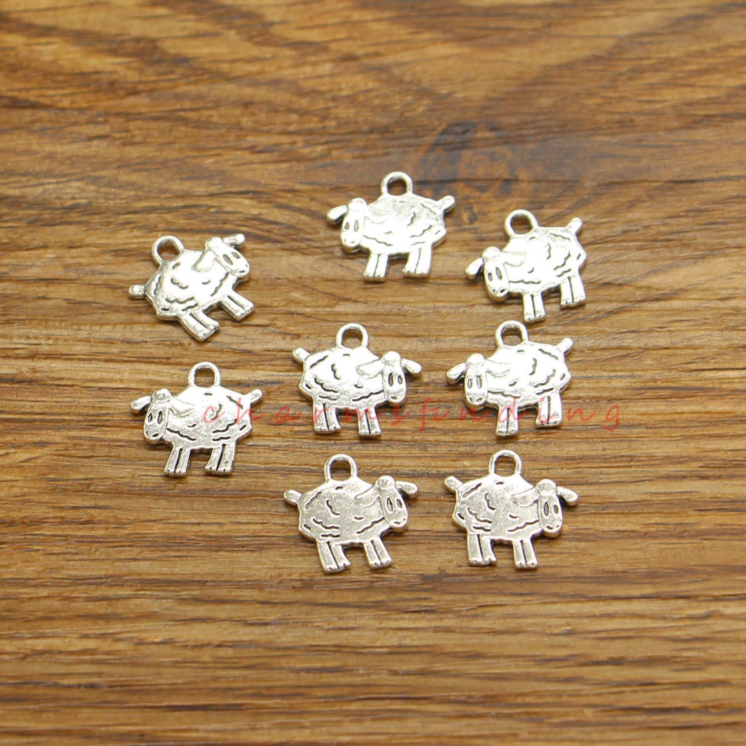 30pcs Sheep Charms Farm Animal Lamb Charms Pendant Charm Bracelet ...