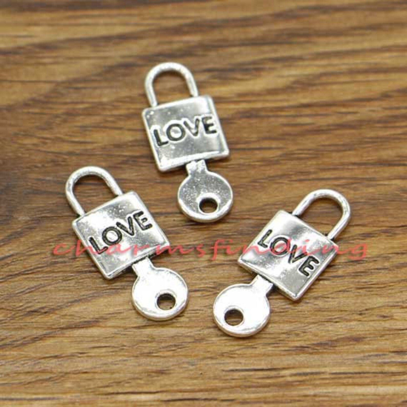 20pcs Love and Lock and Key Charms Valentines Charms Antique - Etsy