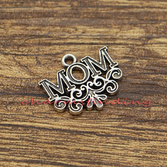 15pcs Mom Charm Mother Family Word Charms Antique Silver Tone - Etsy