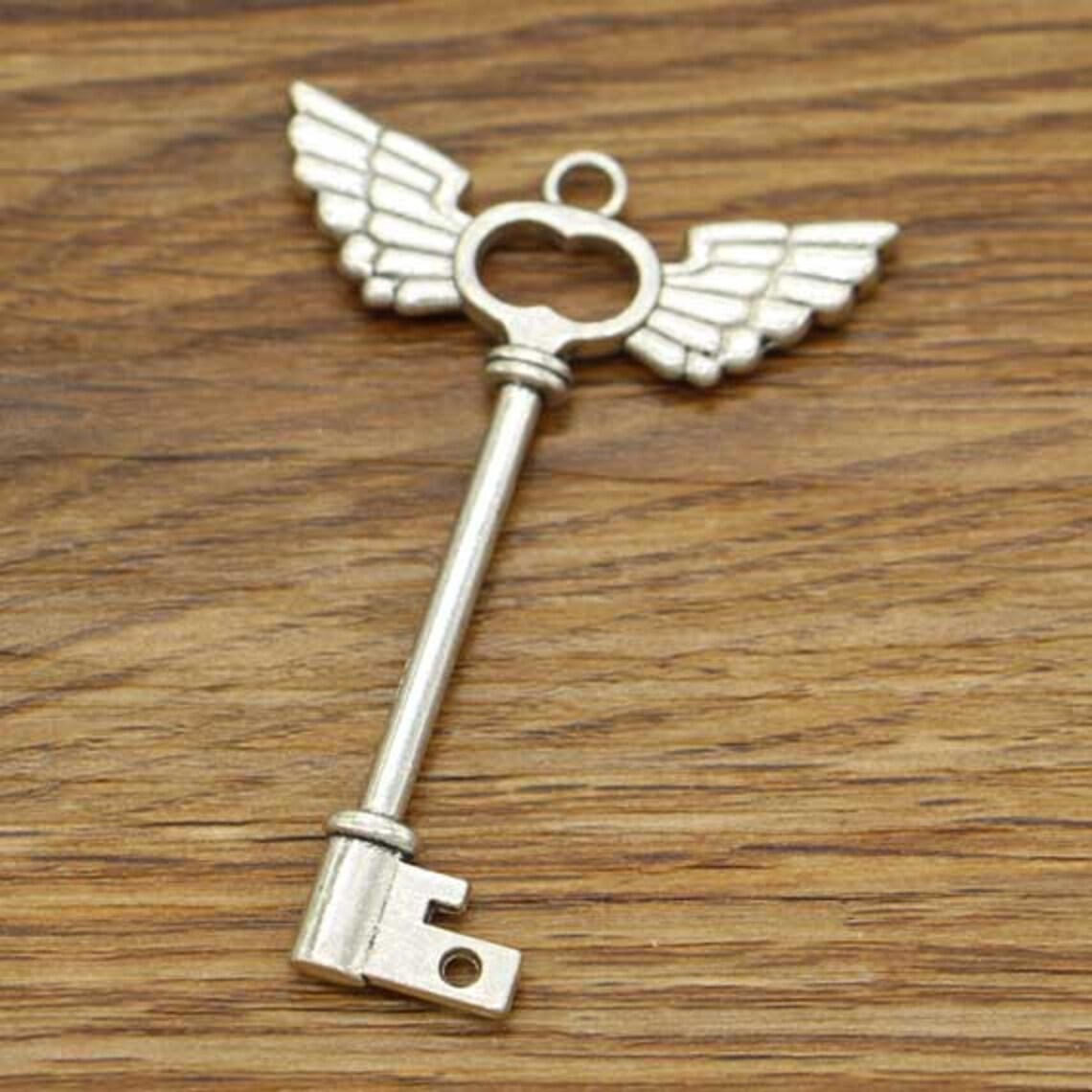5pcs Large Winged Key Pendants Charms Large Key Charms Antique - Etsy