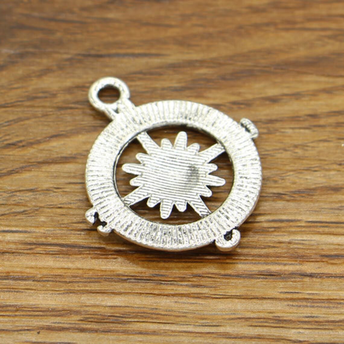 15pcs Compass Charms Nautical Charms Antique Silver Tone - Etsy