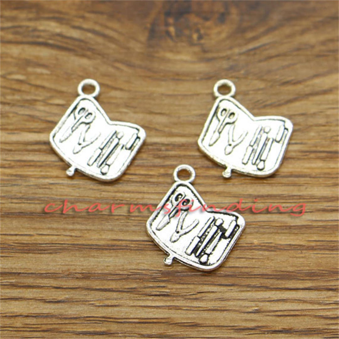 30pcs Tool Box Charm Tool Kit Charms Antique Silver Tone 16x18mm Cf3236 ...