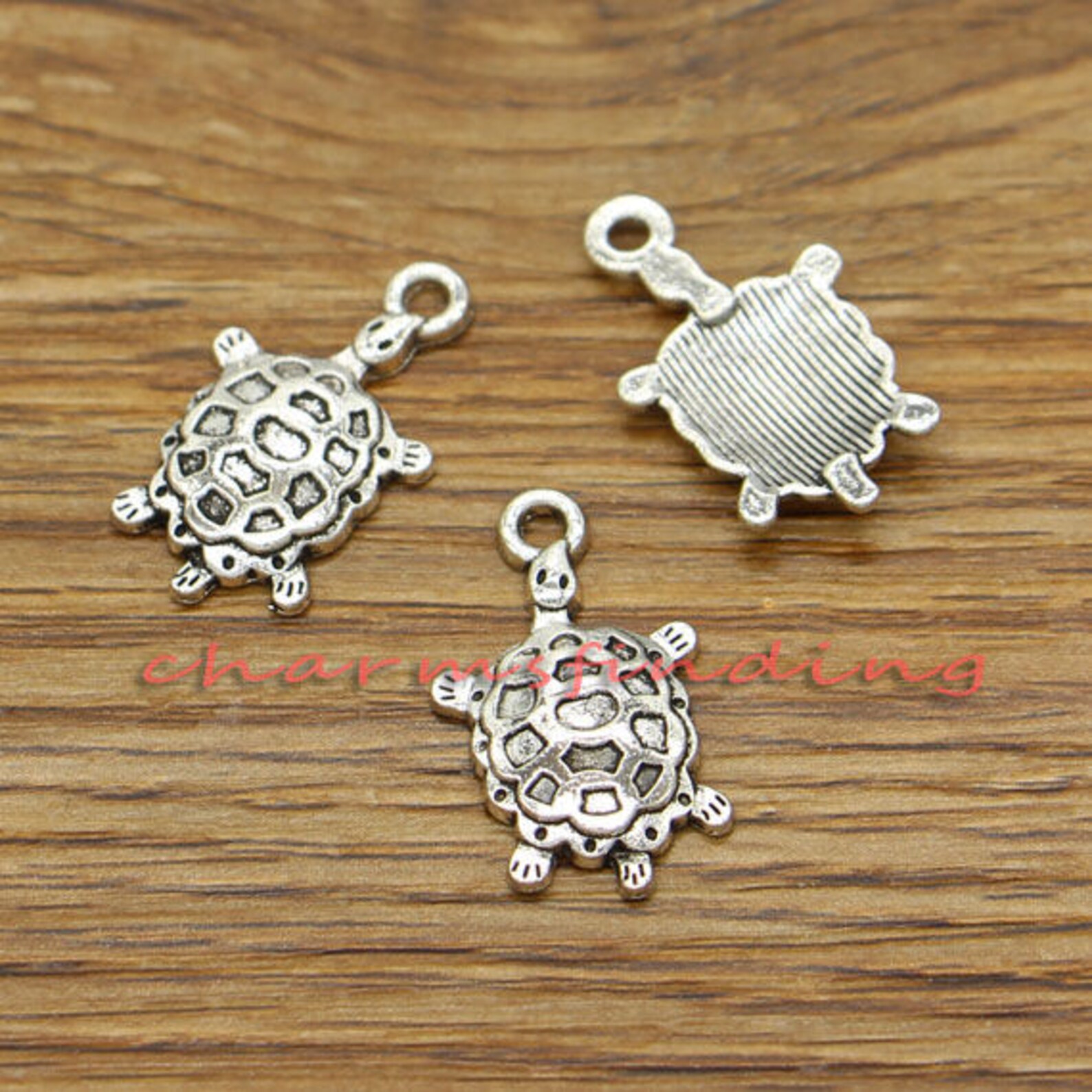 25pcs Turtle Charms Tortoise Charms Antique Silver Tone | Etsy