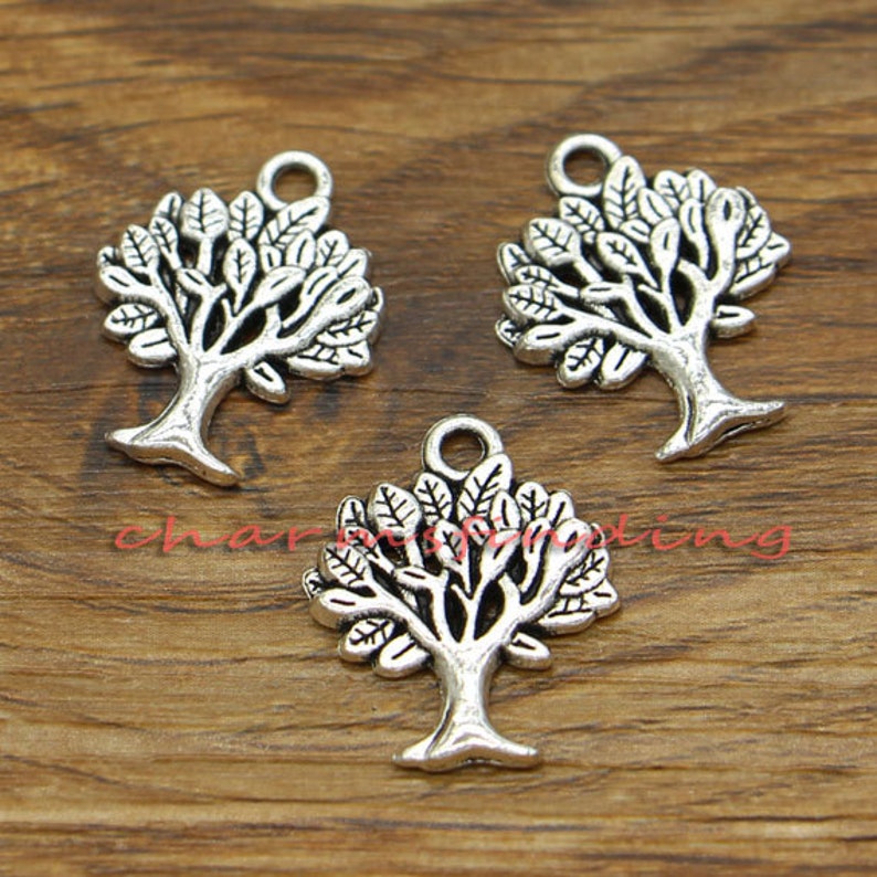 20pcs Tree Charms Antique Silver Tone Charm 21x17mm Cf0925 - Etsy