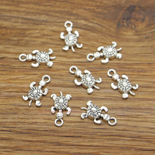 50pcs Turtle Charms Tortoise Charms Animal Charms Antique | Etsy
