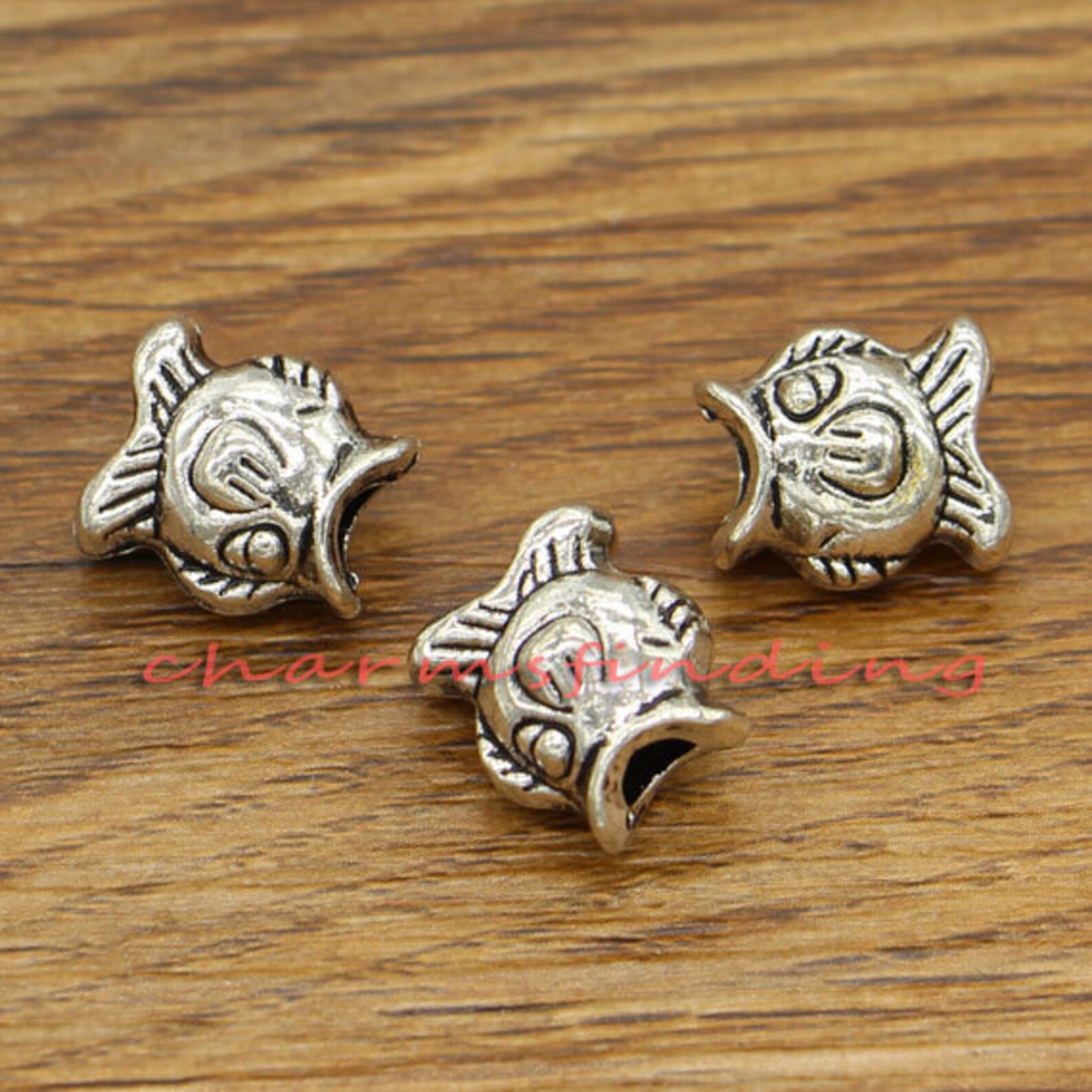 20pcs Fish Beads Animal Beads With 3.5mm Hole Approx Antique - Etsy