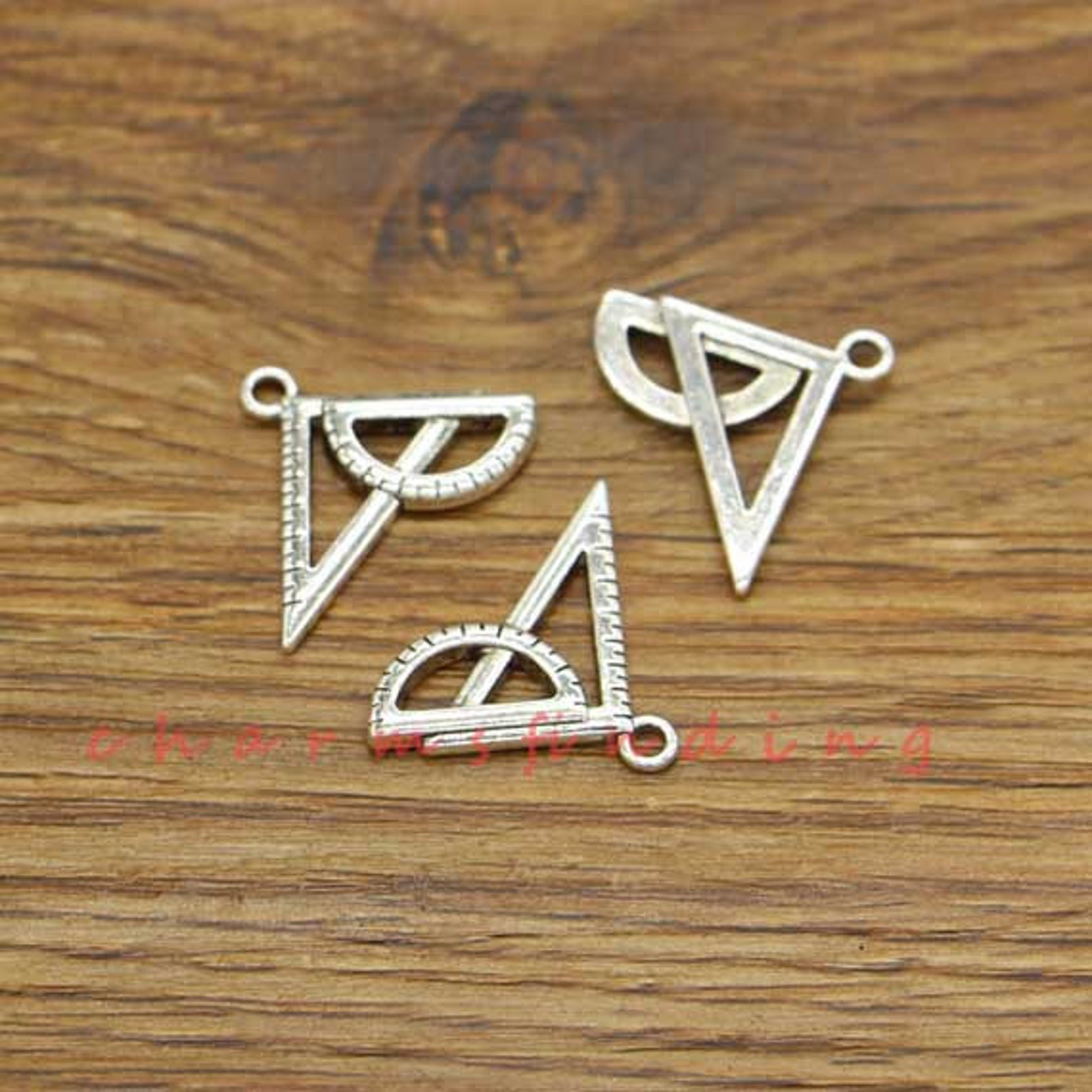 20pcs Math Charms Protractor and Triangle Charms Antique - Etsy