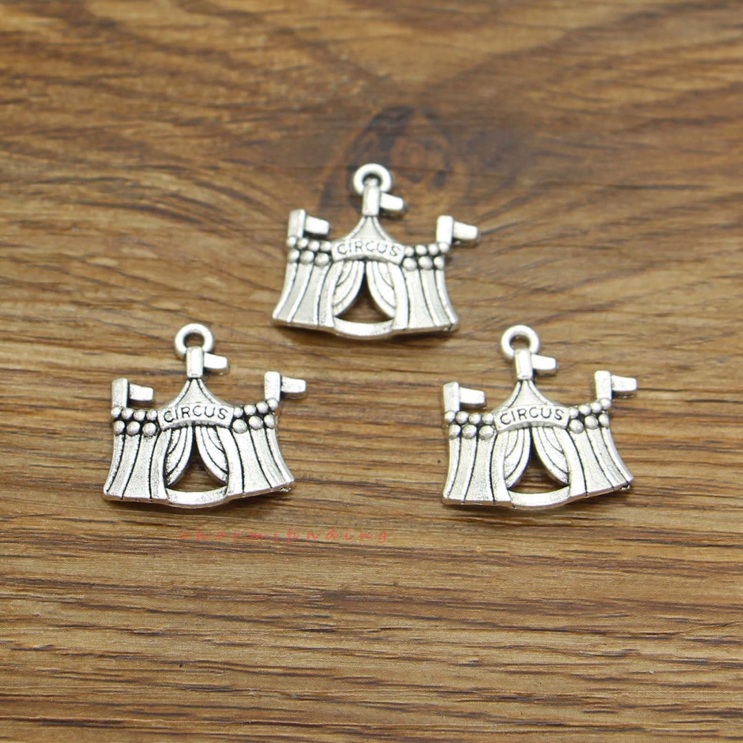 15pcs Circus Tent Charms Fair Charms Antique Silver Tone 21x22m Cf4011 ...