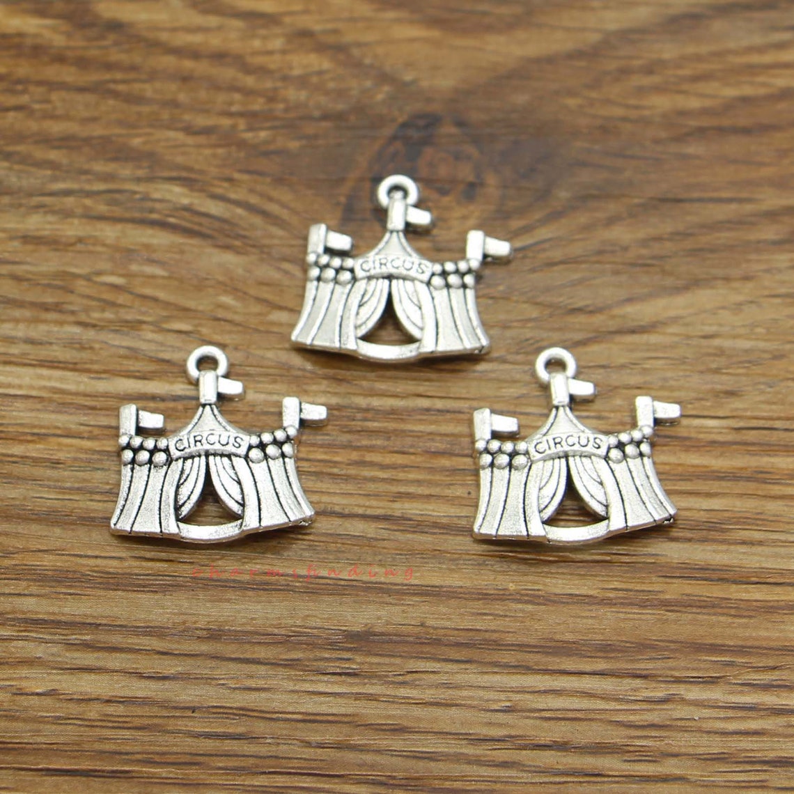 15pcs Circus Tent Charms Fair Charms Antique Silver Tone | Etsy