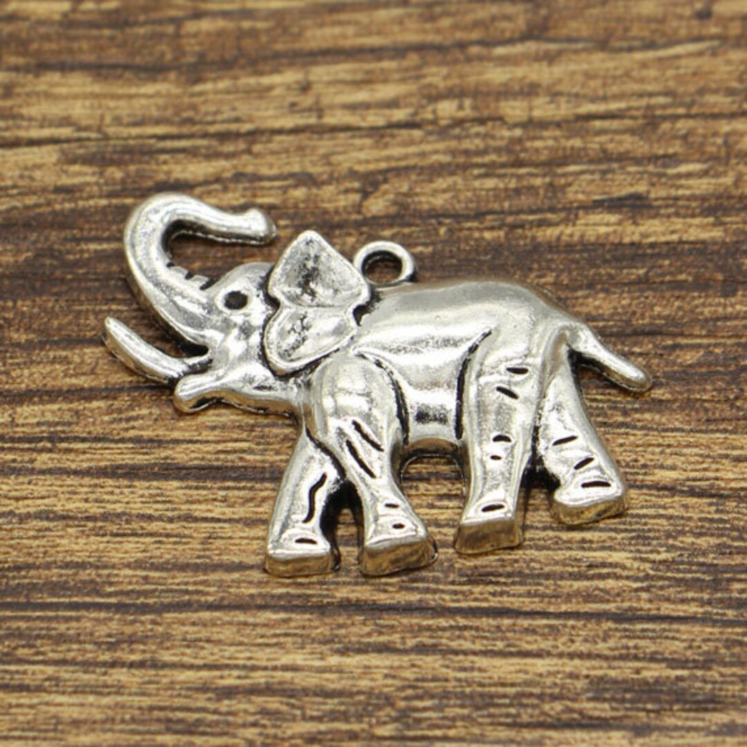 6pcs Large Elephant Charms Pendants Antique Silver Tone 36x32mm Cf2643 ...