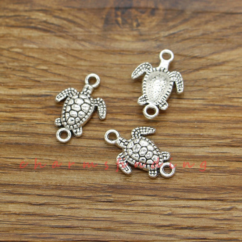 50pcs Turtle Connector Charms Tortoise Charms Animal Charms - Etsy