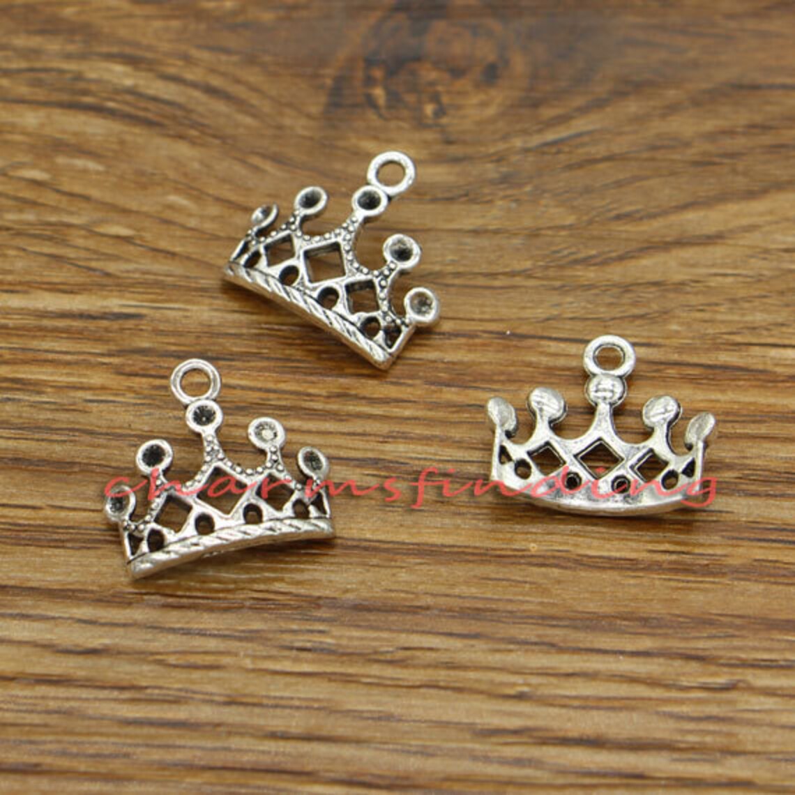 25pcs Crown Charms Princess Charms Antique Silver Tone 18x16mm - Etsy