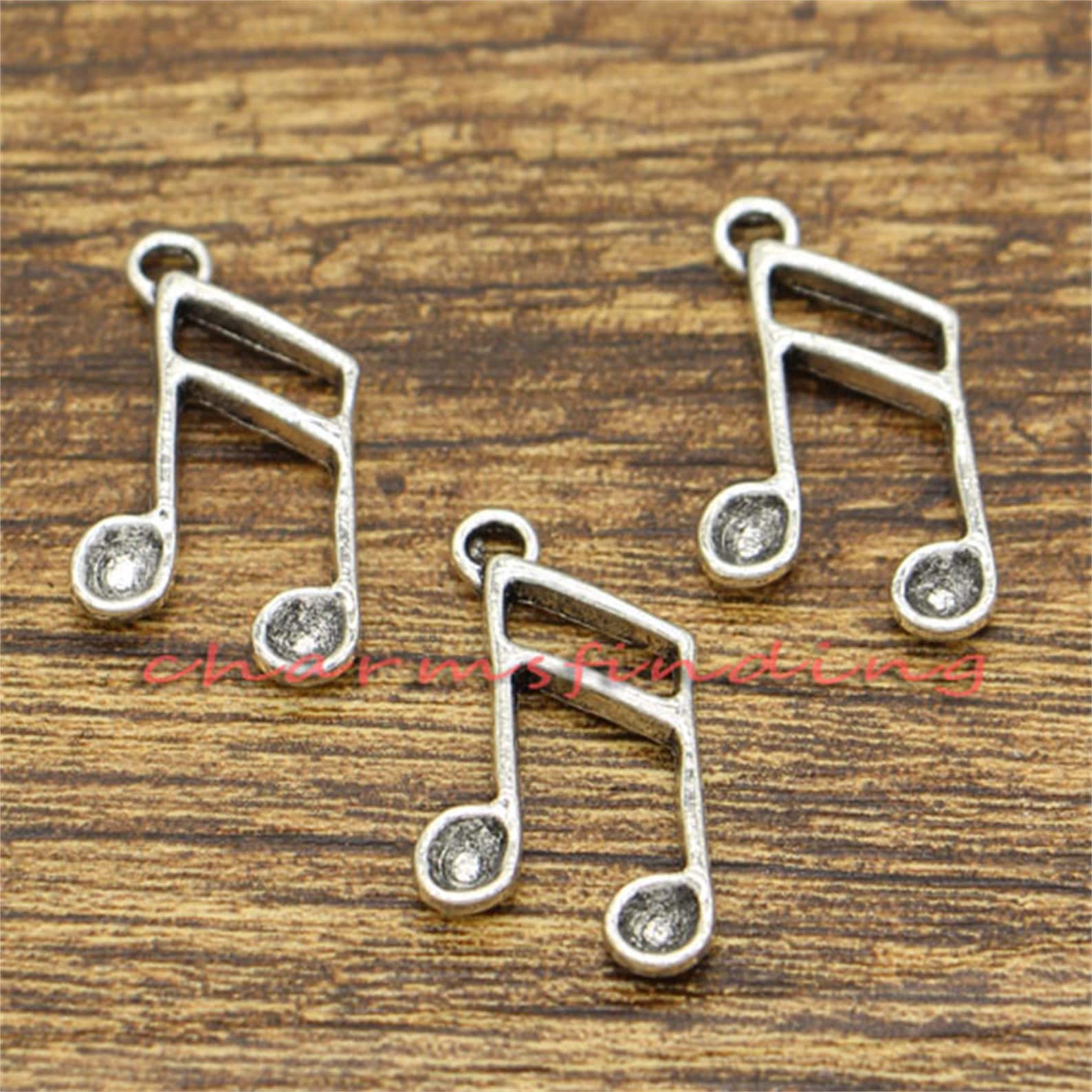 20pcs Music Note Charms Charms Antique Silver Tone 14x25mm Cf1342 - Etsy