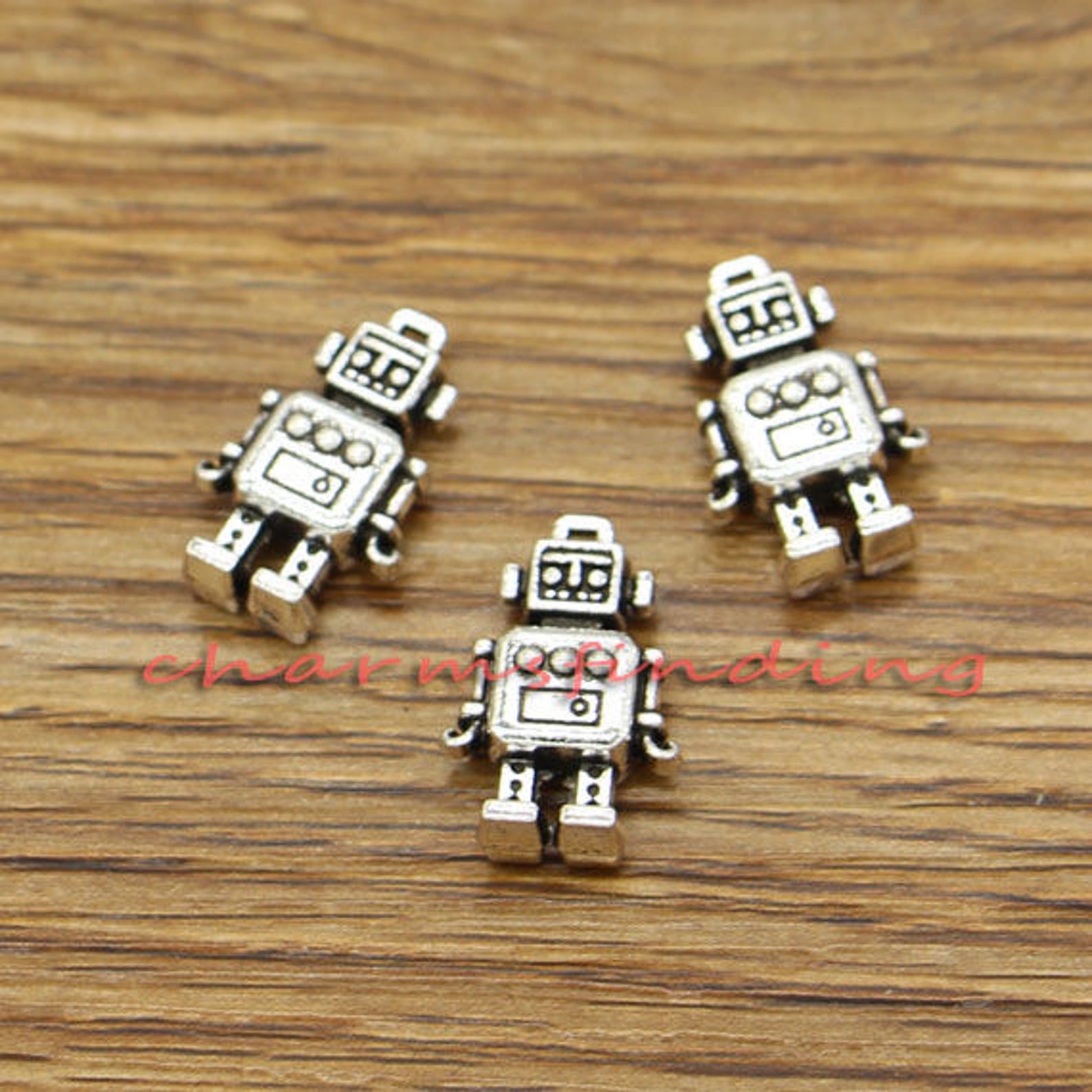 20pcs Robot Charms Antique Silver Tone 12x18x5mm Cf3134 - Etsy