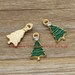 10pcs Christmas Tree Charms Tree Charms Holiday Charms Gold Plated ...