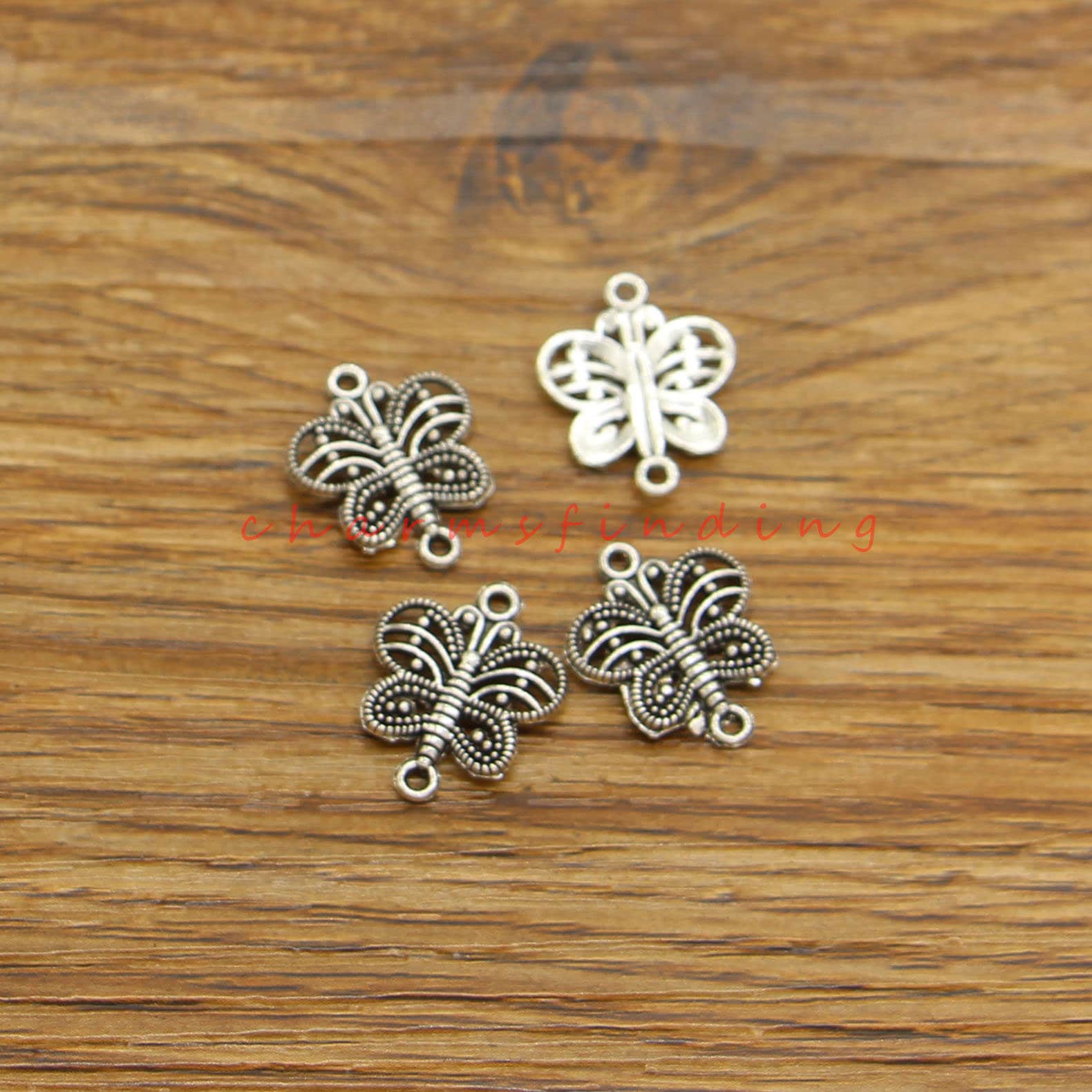 50pcs Butterfly Connectors Fly Insect Bulk Charms Antique - Etsy