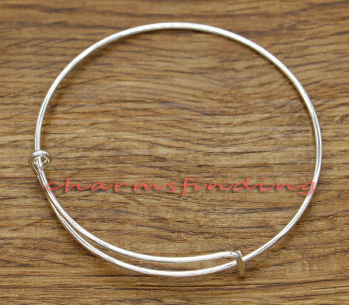 10pcs Adult Silver Gold Adjustable Bangle Bracelets Basic - Etsy