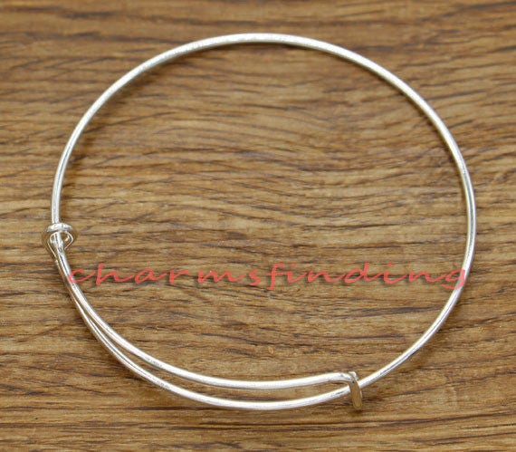 10pcs Adult Silver Gold Adjustable Bangle Bracelets Basic - Etsy