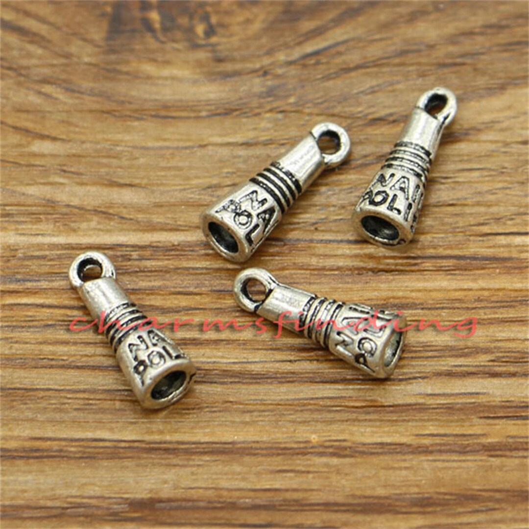 30pcs Nail Polish Charms Nail Charm Antique Silver Tone Charm 6x16x5m ...
