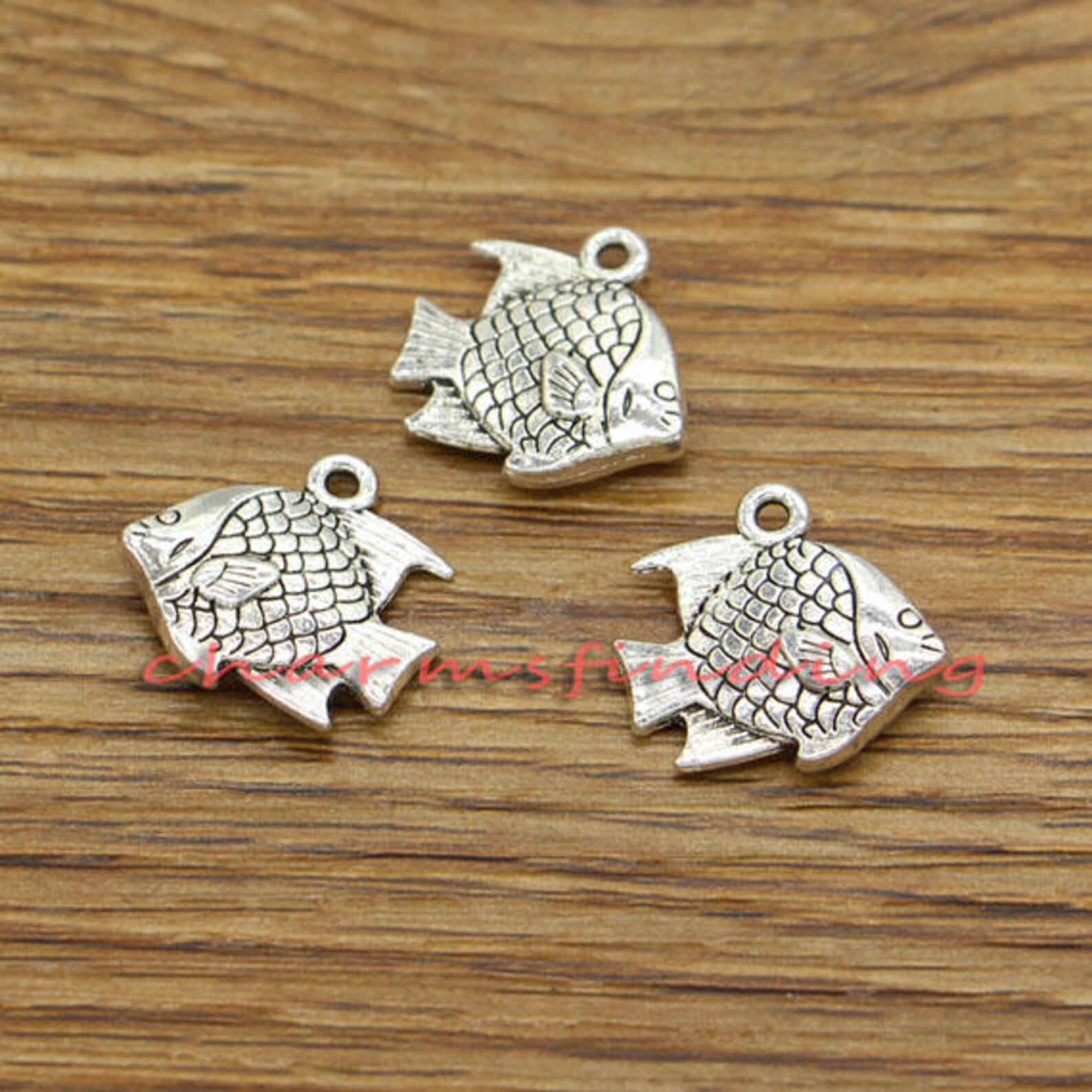 15pcs Fish Charms Angelfish Charms Antique Silver Tone 16x17mm - Etsy