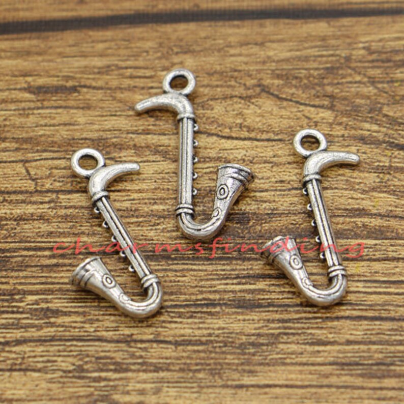 20pcs Saxophone Charms Sax Charm 3D Charms Antique Silver Tone - Etsy