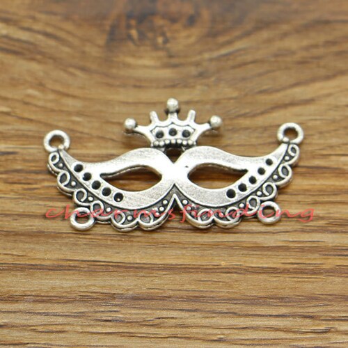 10pcs Large Mask Charms Masquerade Charms Antique Silver Tone - Etsy