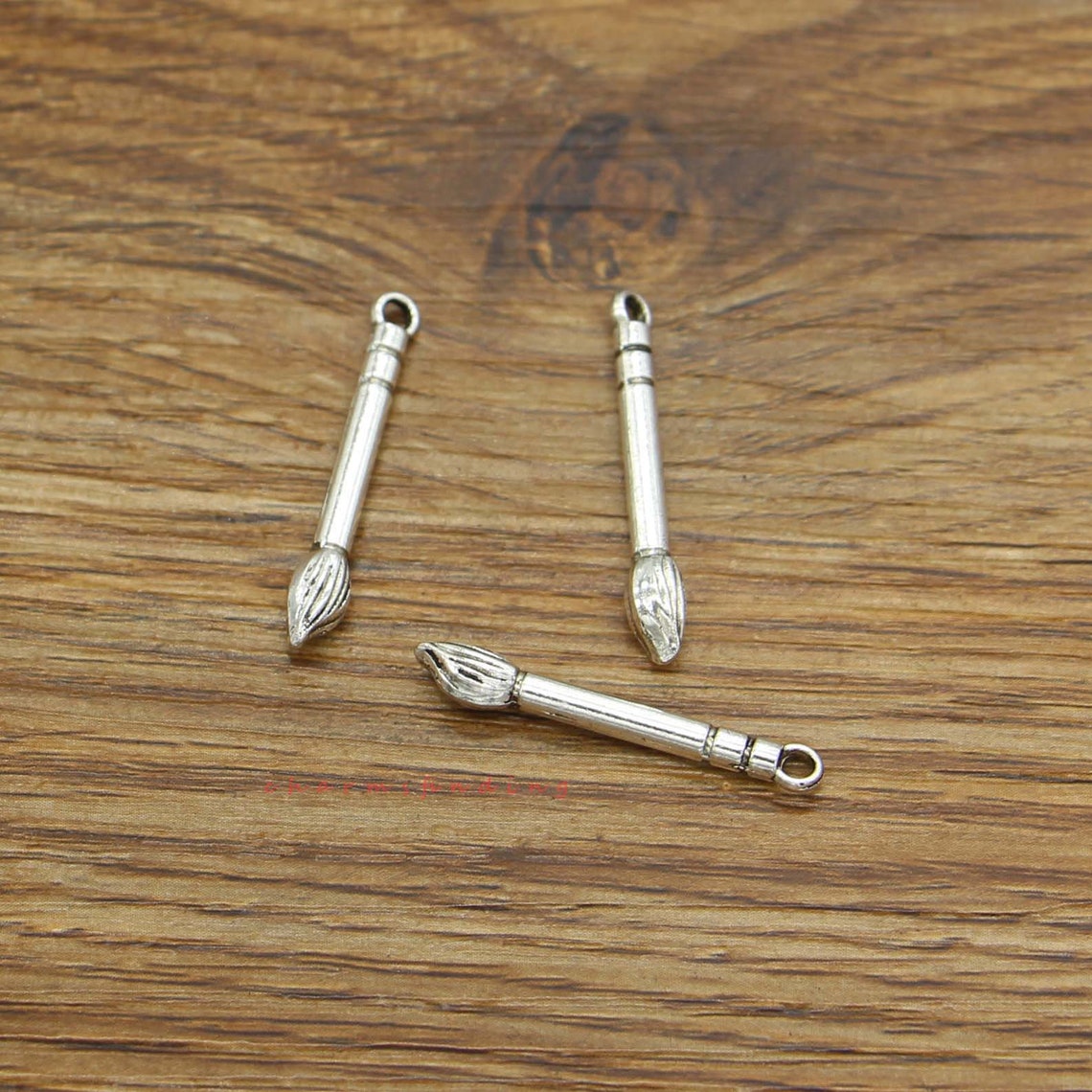 25pcs Paint Brush Charms 3D Charms Antique Silver Tone - Etsy