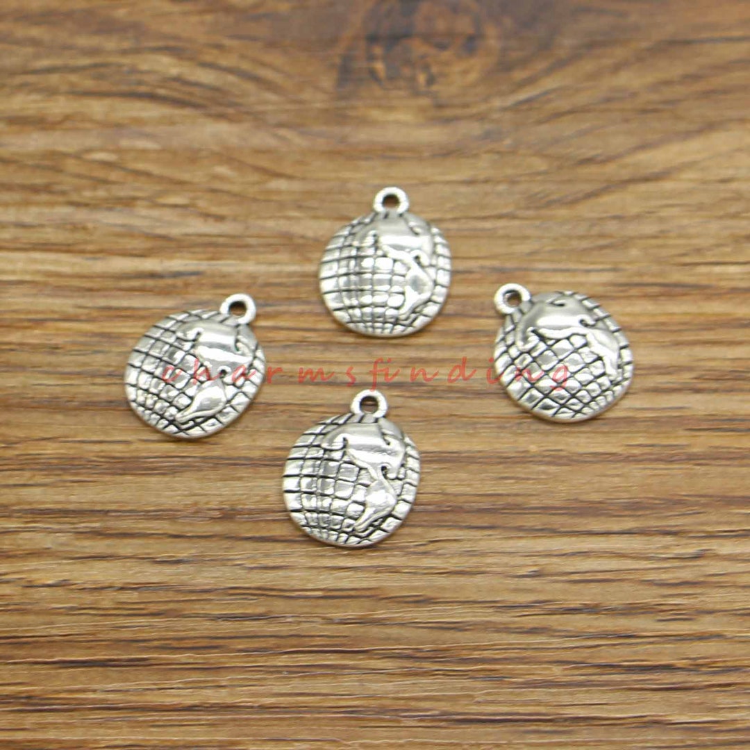 30pcs Global Charms Earth Charms Antique Silver Tone 13x16mm Cf4264 - Etsy