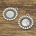 15pcs Flower Disc Charms Round Charms Bezel Setting Pendnat Tray ...