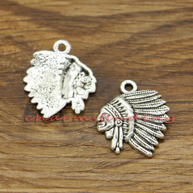 20pcs Indian Charm Native Charms Native Charm Antique Silver - Etsy