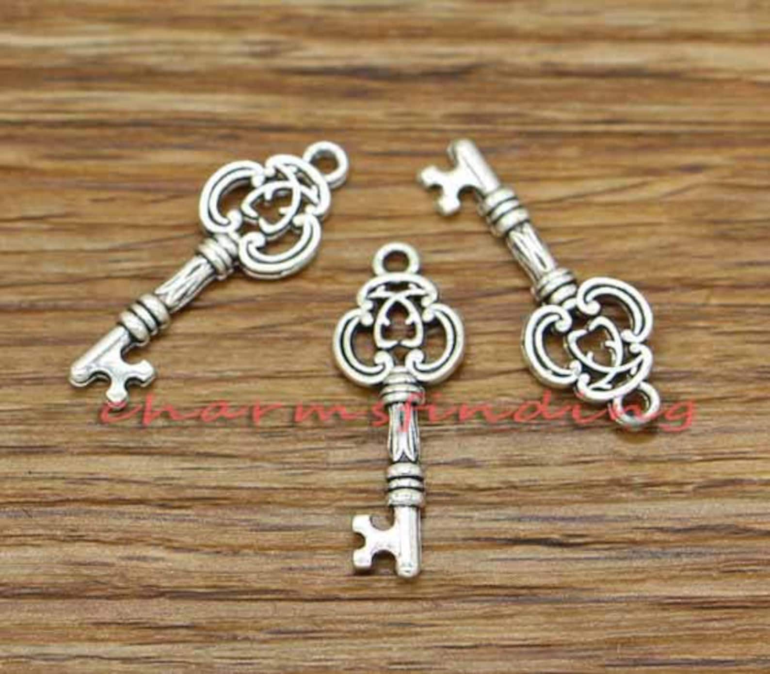 50pcs Key Charms Home Key Charms Heart Key Charm Antique - Etsy