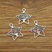 30pcs Star Charms Tree Charms Antique Silver Tone Double Sided Charm ...