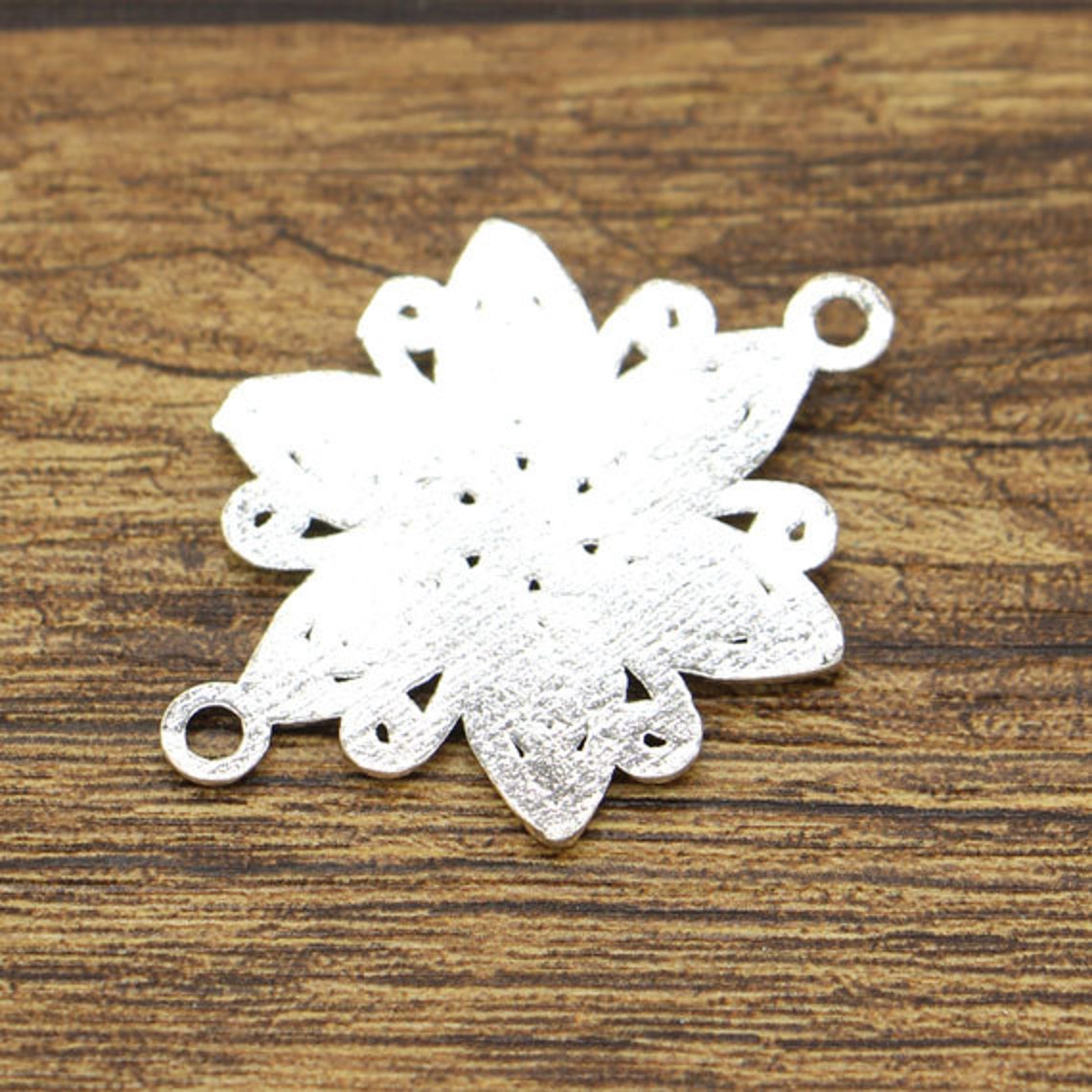 10pcs Large Flower Connector Charms Floral Connector Antique - Etsy