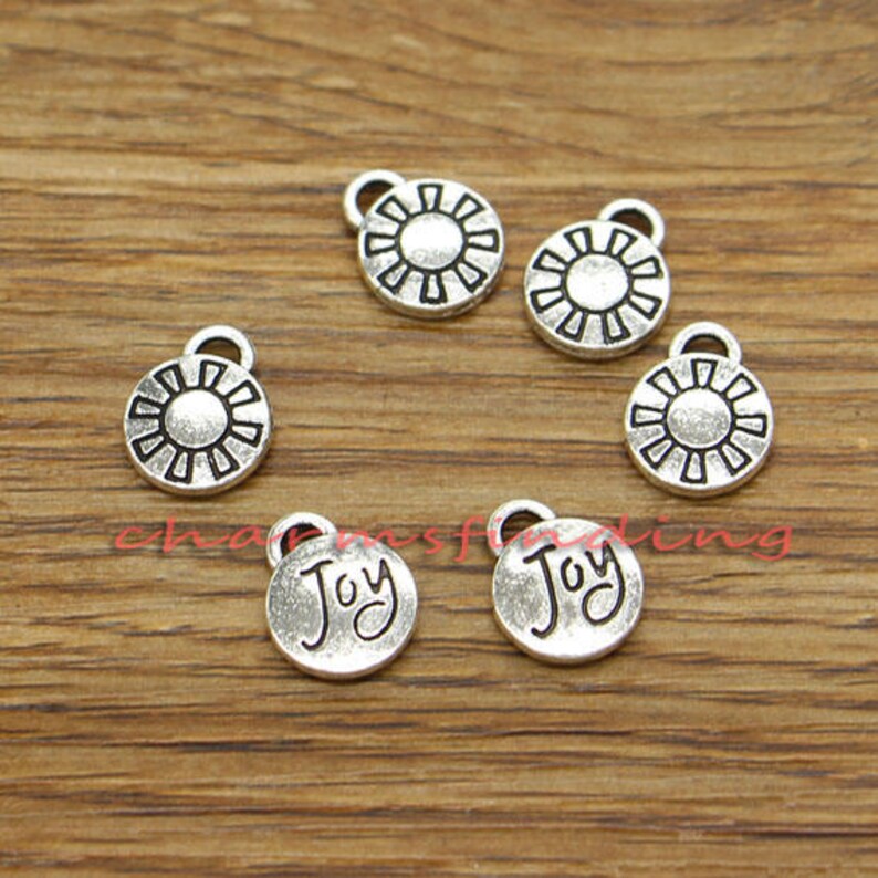 30pcs Joy Charms Joy Word Charms Antique Silver Tone 10x12mm - Etsy