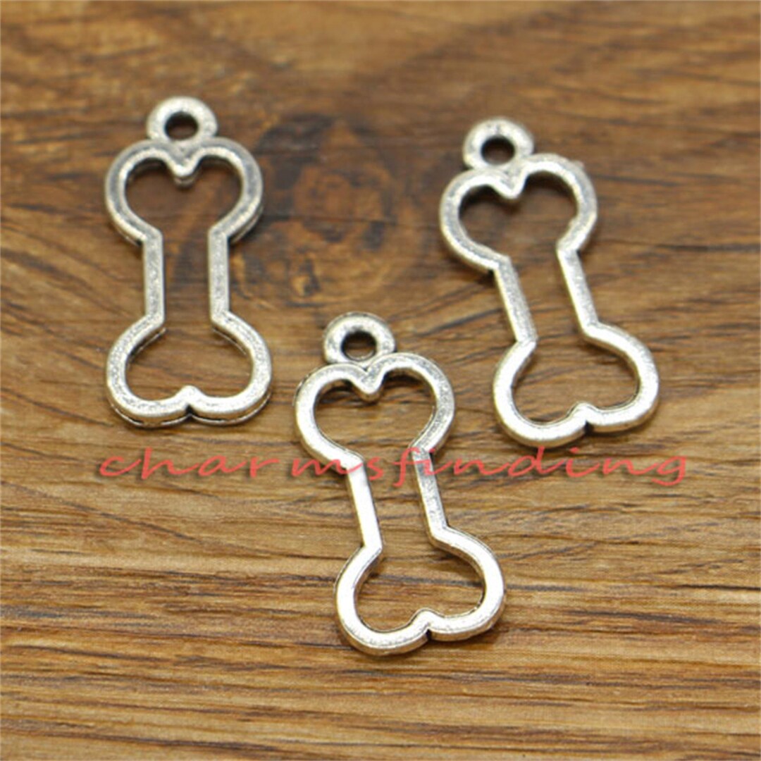 30pcs Dog Bone Charm Dog Charms Antique Silver Tone 25x11mm Cf2106 - Etsy