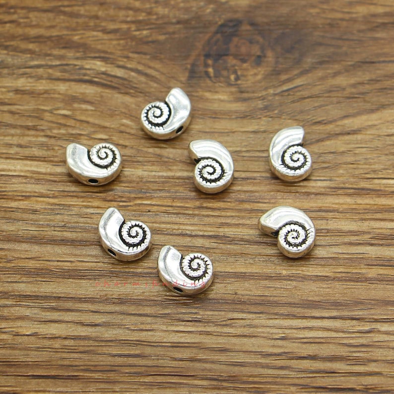 25pc Snail Shell Beads Animal Beads With 1mm Hole Approx - Etsy